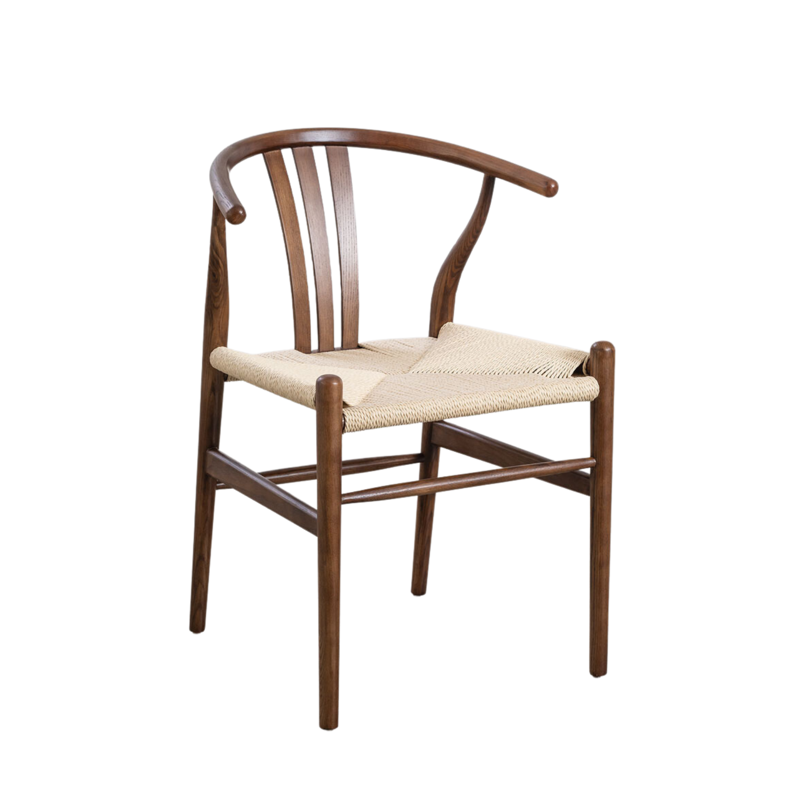 Guobos medienos kėdė UISH RETRO su ratanu Dark Brown Wood - Follow11