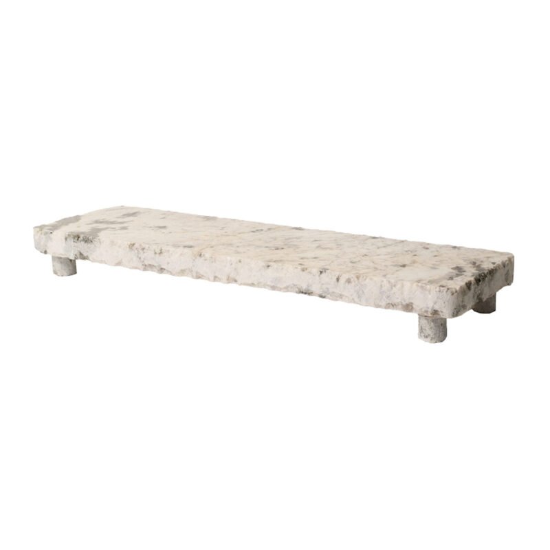 Marmurinė pjaustymo lentelė-padėklas LEON WHITE 53x15x6 cm - Follow11